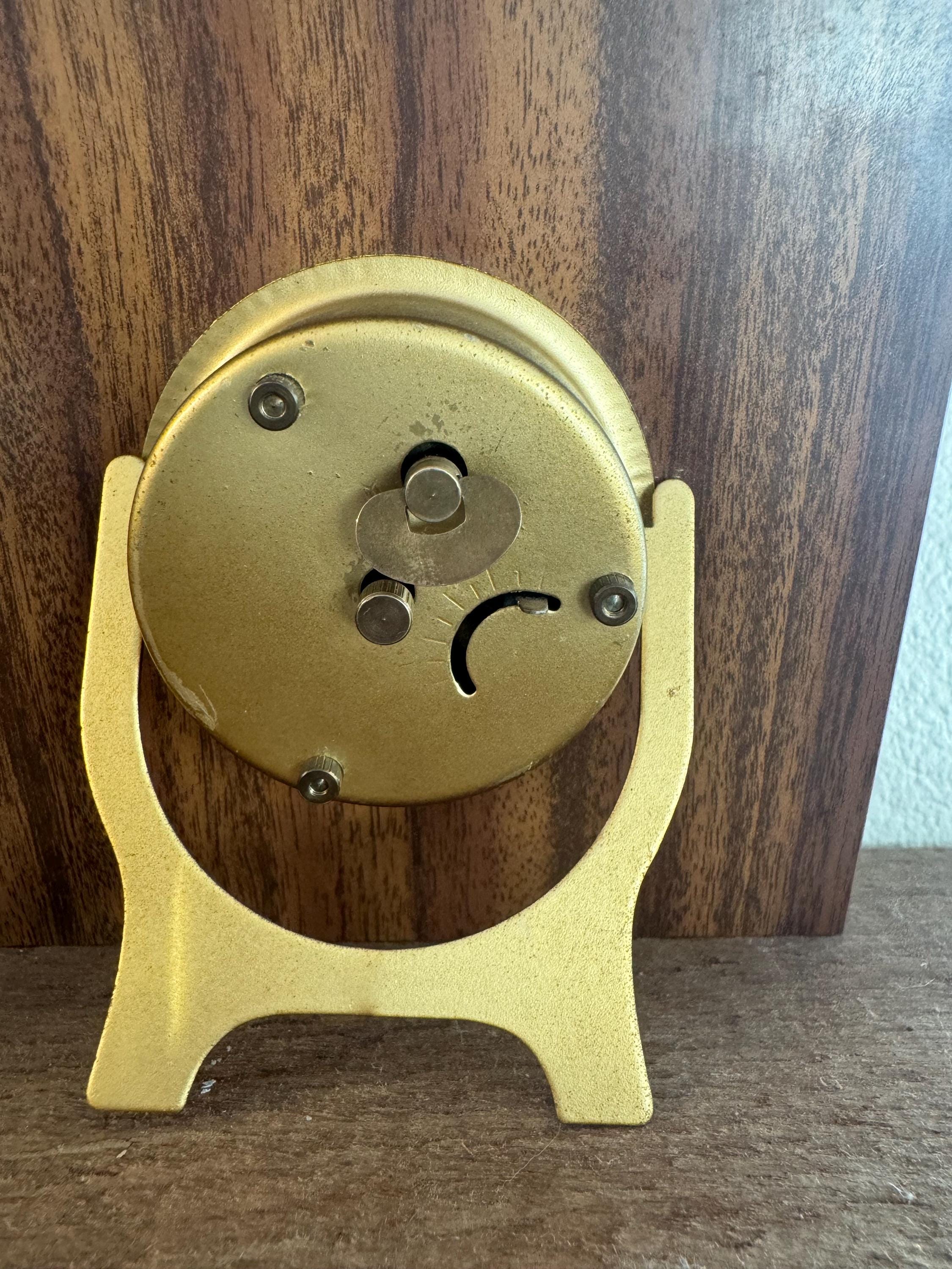 Vintage Splendex Clock West Germany Splendex Clock Brass and Wood ...