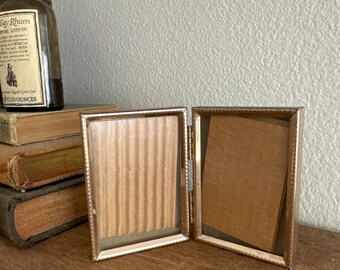 Double Frame Brass Picture Frame Vintage Frame Brass Frame Gold Frame ...