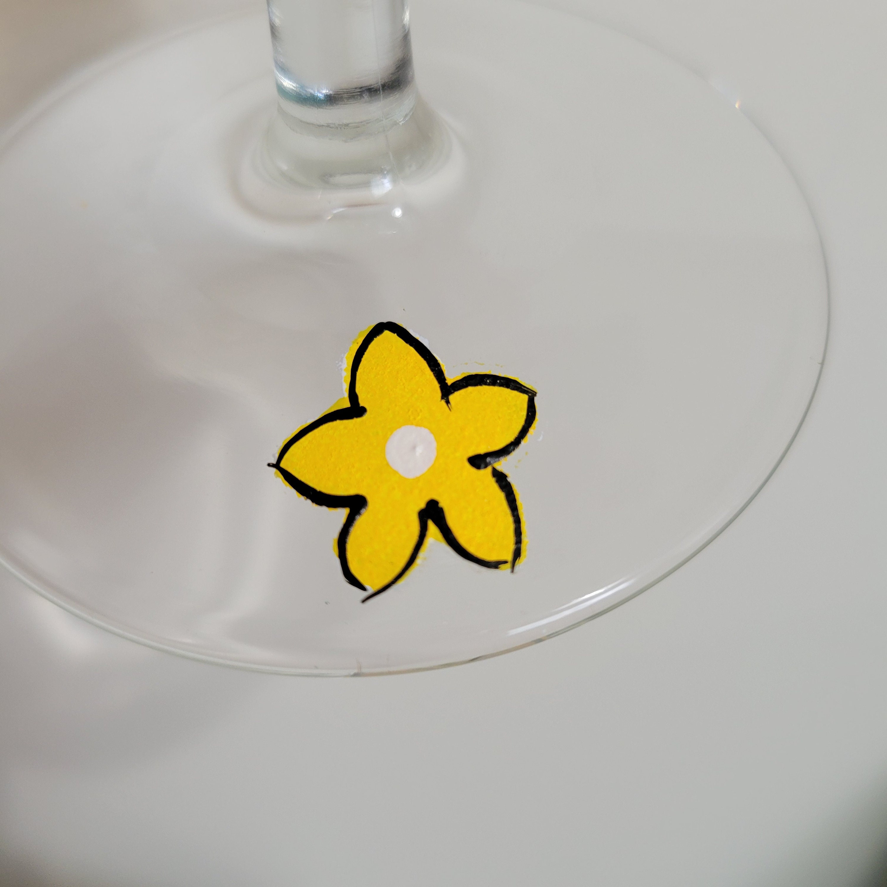 Hand Painted Cow Stemmed Wine Glass - Etsy