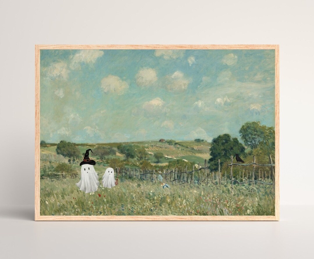 Vintage Halloween Ghosts Halloween Prints Cute Ghost Prints - Etsy