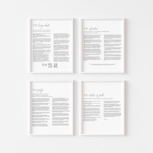 LDS Proclamation Bundle Living Christ Family Proclamation - Etsy