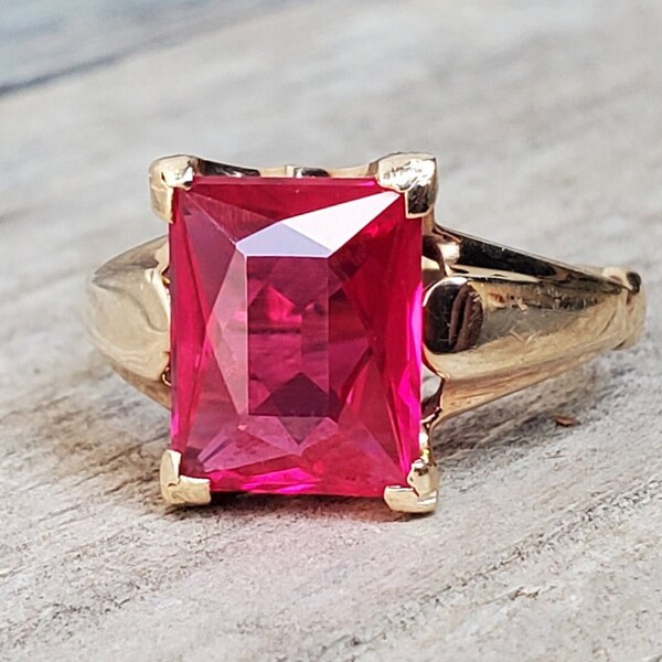 Antique Ruby Ring - Etsy