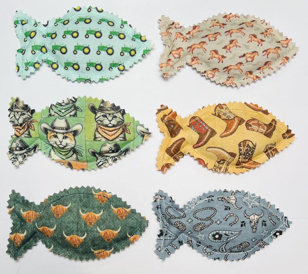 Country-western, Boots, 6 Pack Catnip Toys/ Fish Catnip Toys/ Cat Toy ...