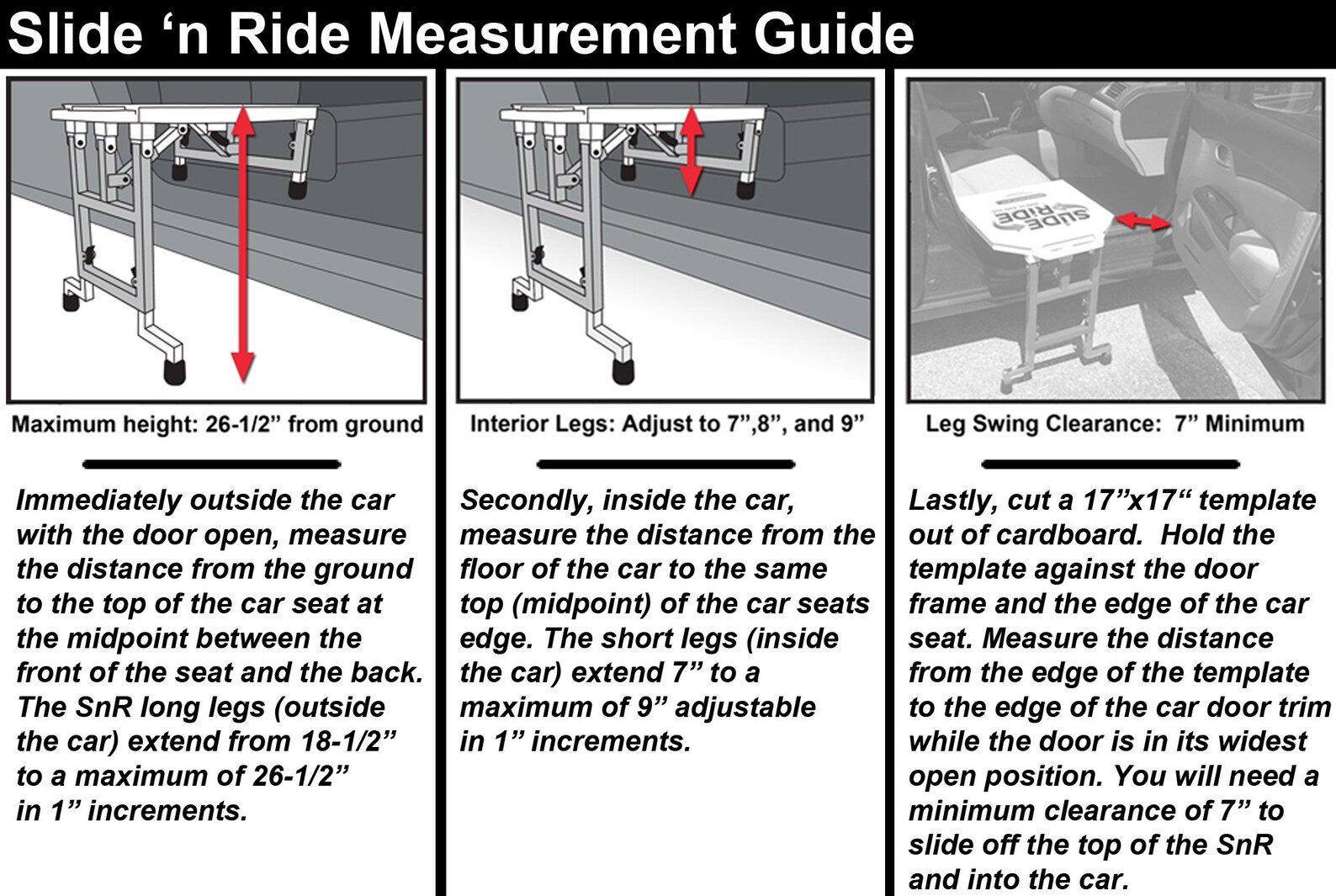 SLIDE 'n RIDE® Vehicle Assist Transfer Seat/board/device 500lb. Rated ...