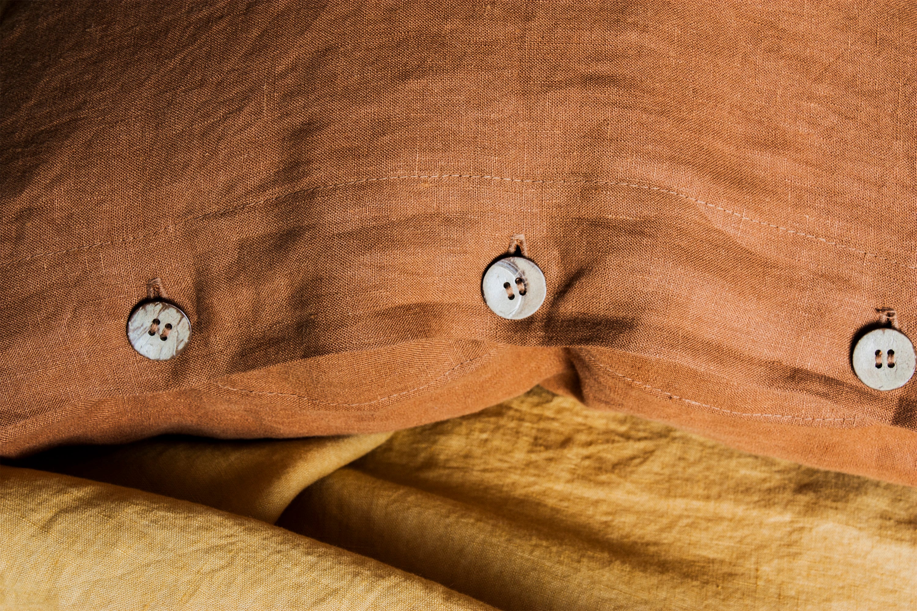 Linen Pillow Case With Coconut Buttons Linen Button - Etsy