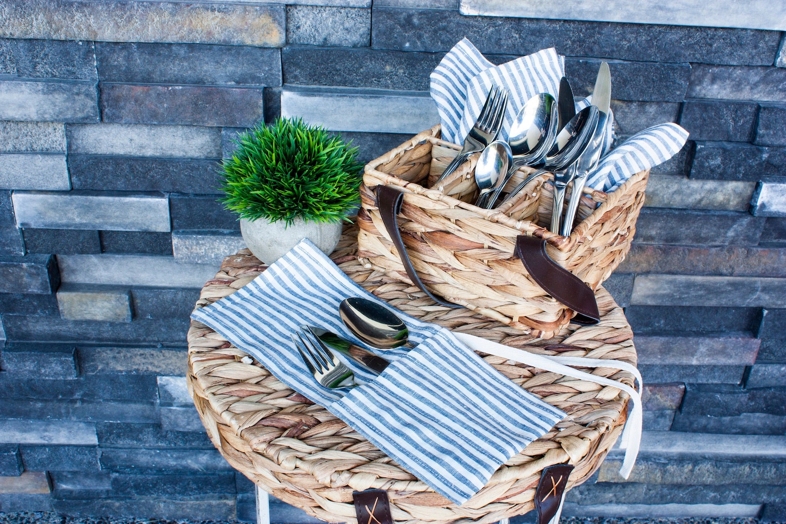 Linen Cutlery Roll - Cutlery Wrap - Cutlery Pouch - Cutlery Holder ...