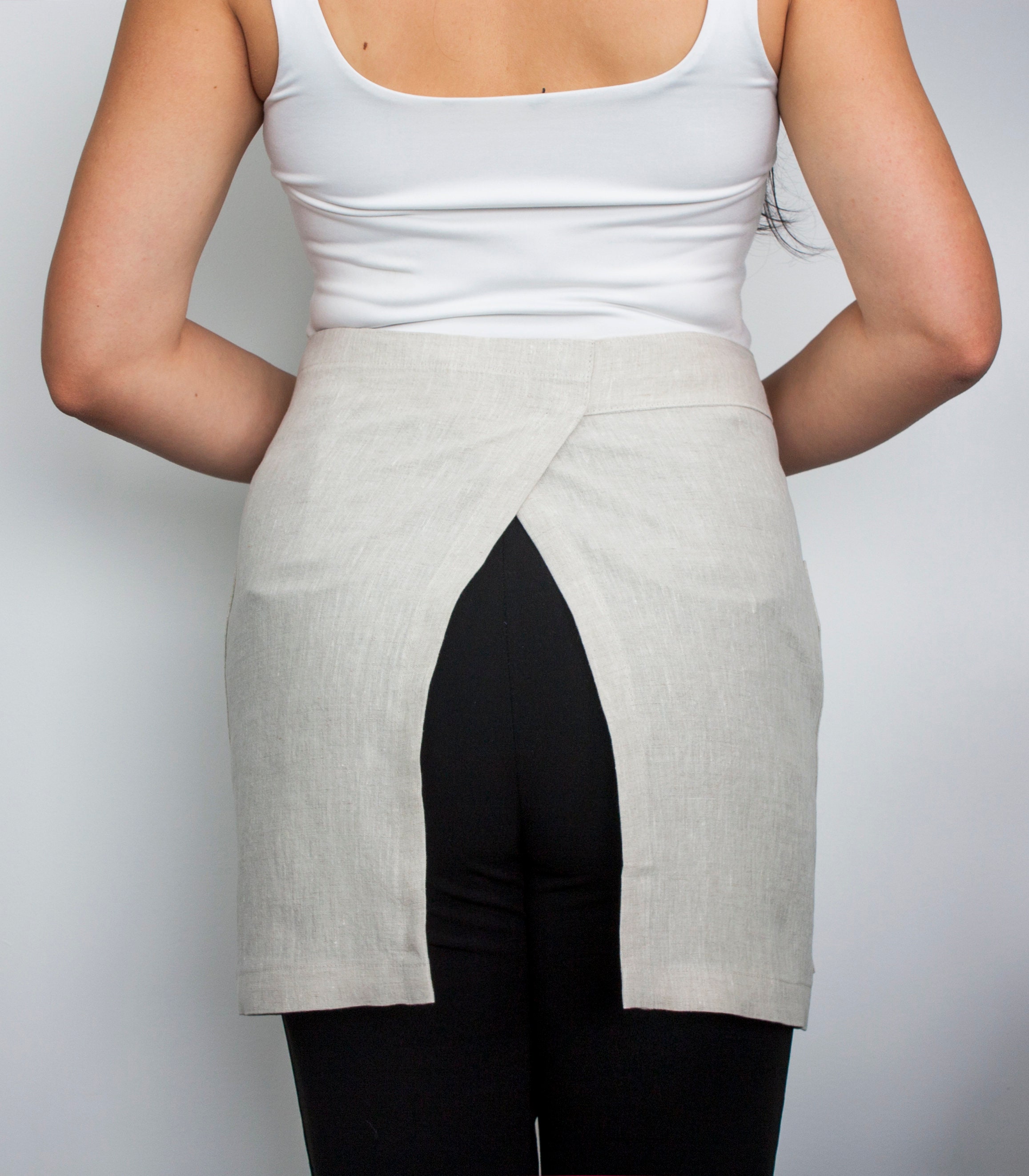 Striped Linen Half Apron Linen Apron Wrap Apron Linen | Etsy