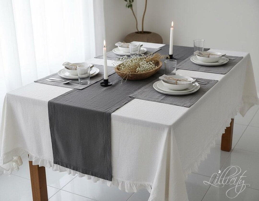 Linen Table Runner - Custom Size Table Runner - Tablerunner - Table ...