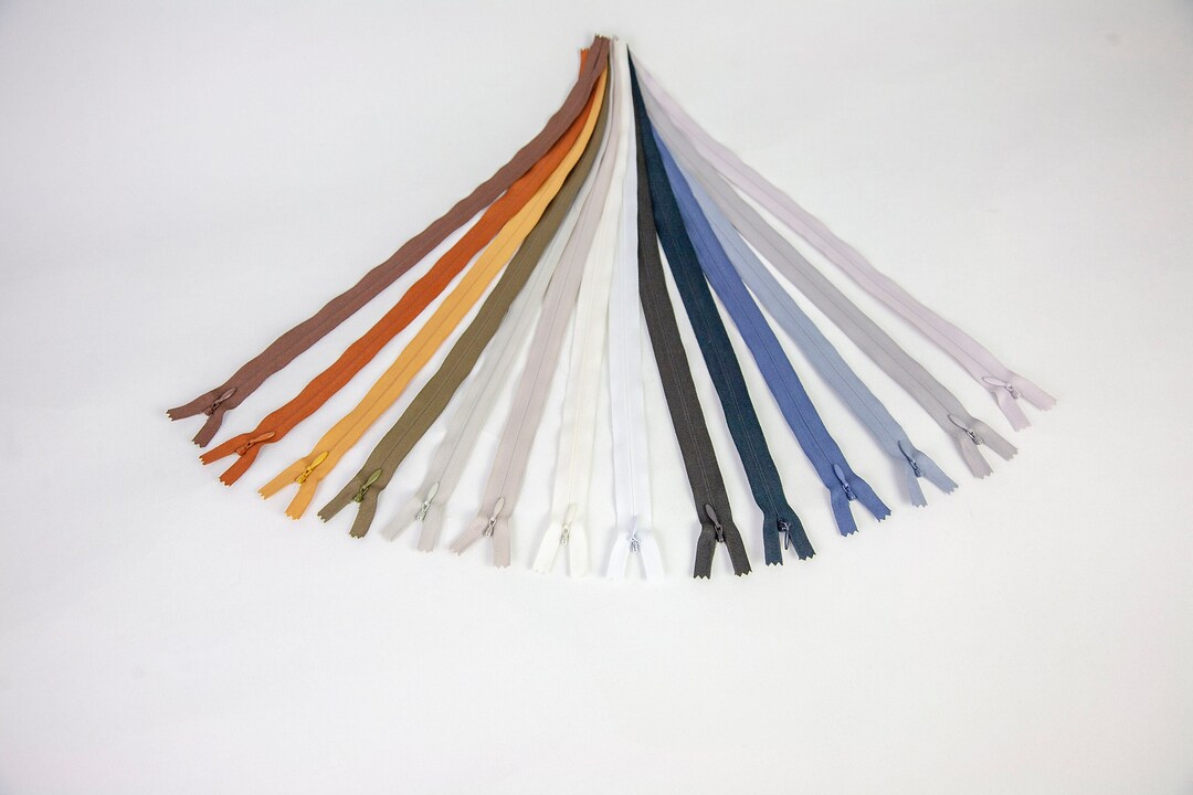 Invisible Zipper #3 Woven Tape - 40cm 15 1/2 Inches - Closed End Metal ...