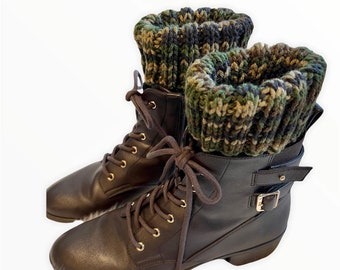 Boot Cuffs, Buff Fleck, Made to Order, Cozy Knit Boot Cuffs, Ribbed ...