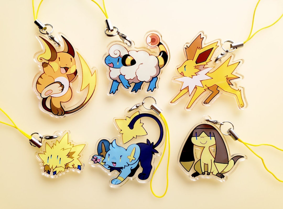 ELECTRIC PKMN! Acrylic Charms - Etsy