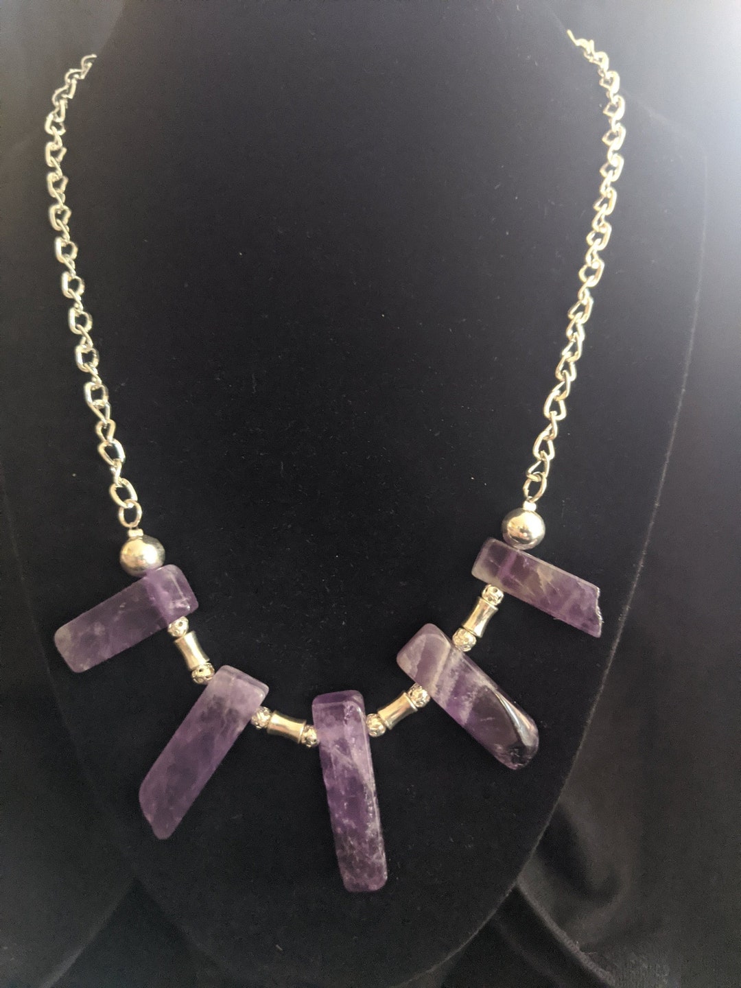 Amethyst Ray Necklace - Etsy