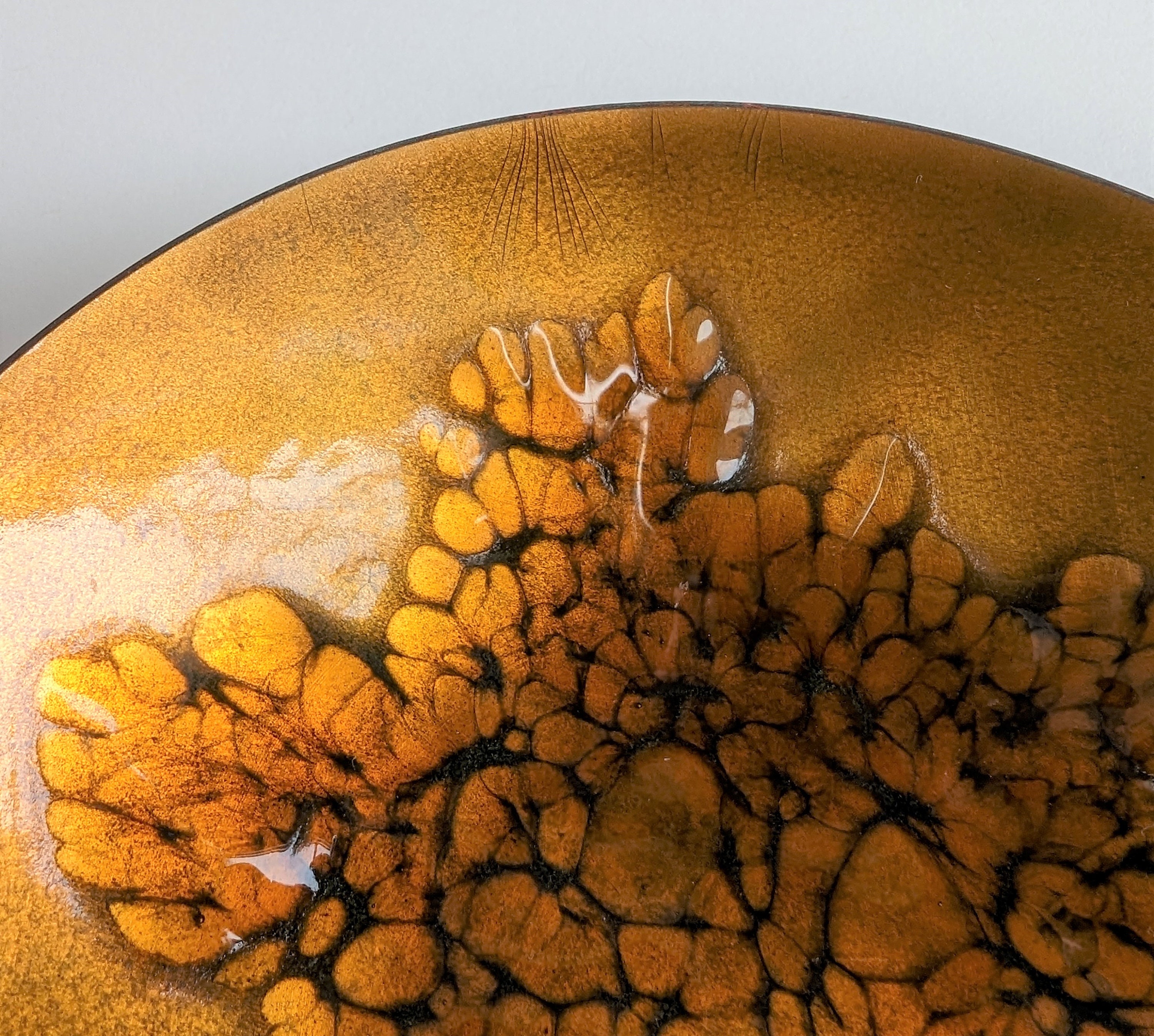 Vintage Kareka Cape Cod Enamel on Copper Dish Bowl Signed - Etsy