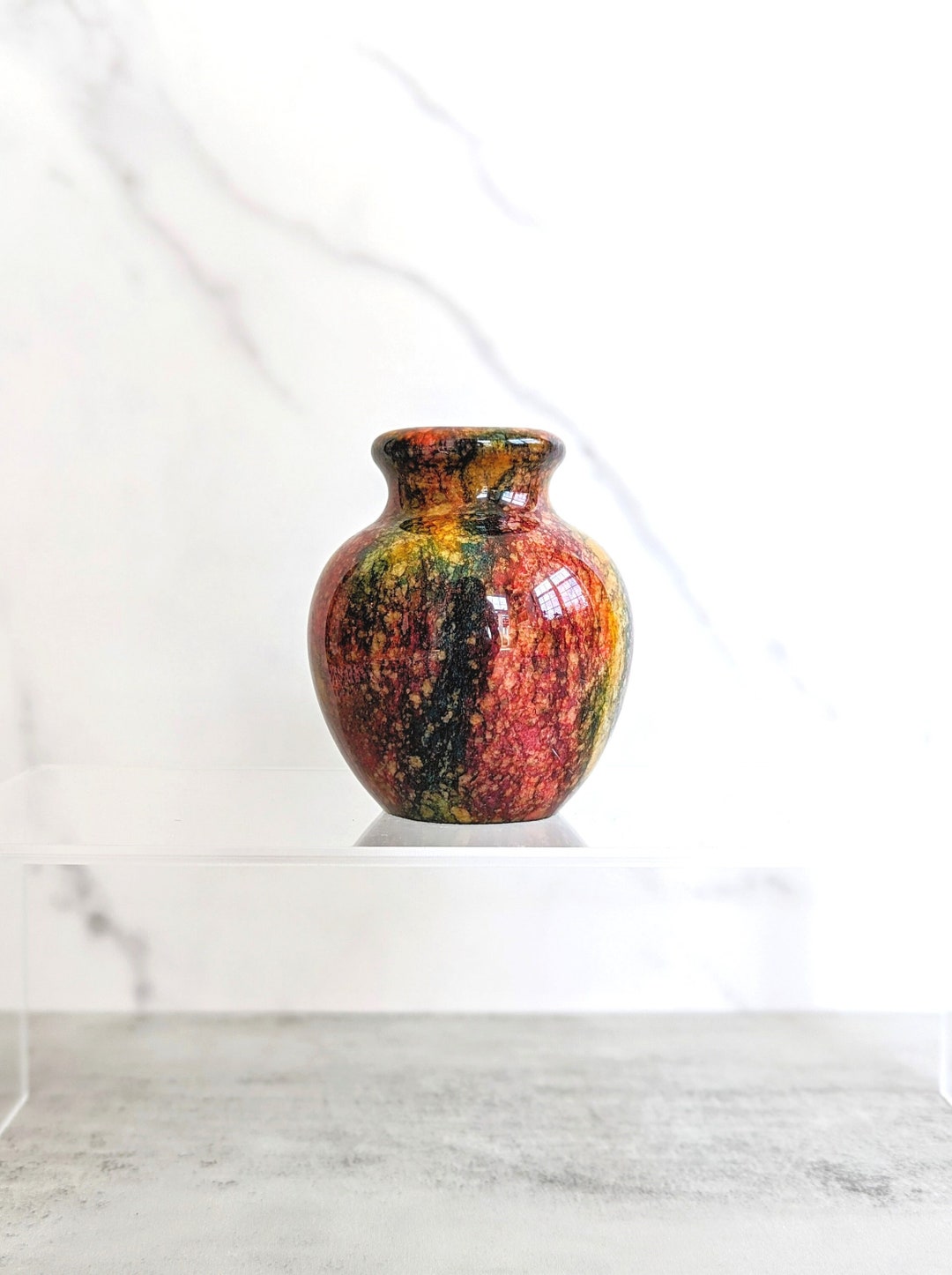 Vintage Seven Colors Jade Natural Stone Bud Vase or Seed Jar - Etsy