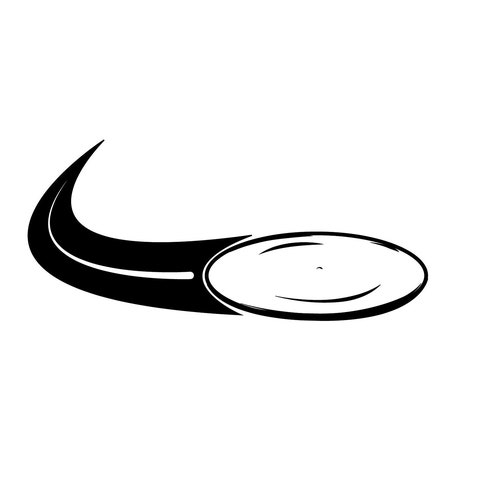 Flying Disc Golf Disc With Swoosh Frisbee Golf .svg .pdf .png - Etsy