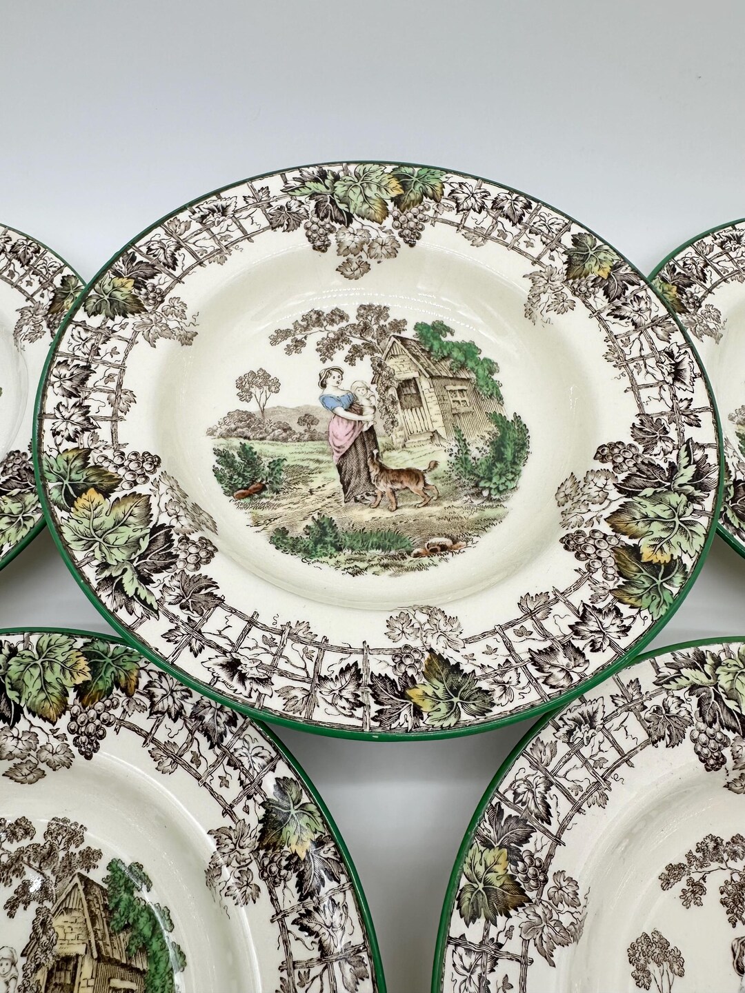 Copeland SPODE BYRON MULTICOLOR Transferware Salad Plate 7.78 ...