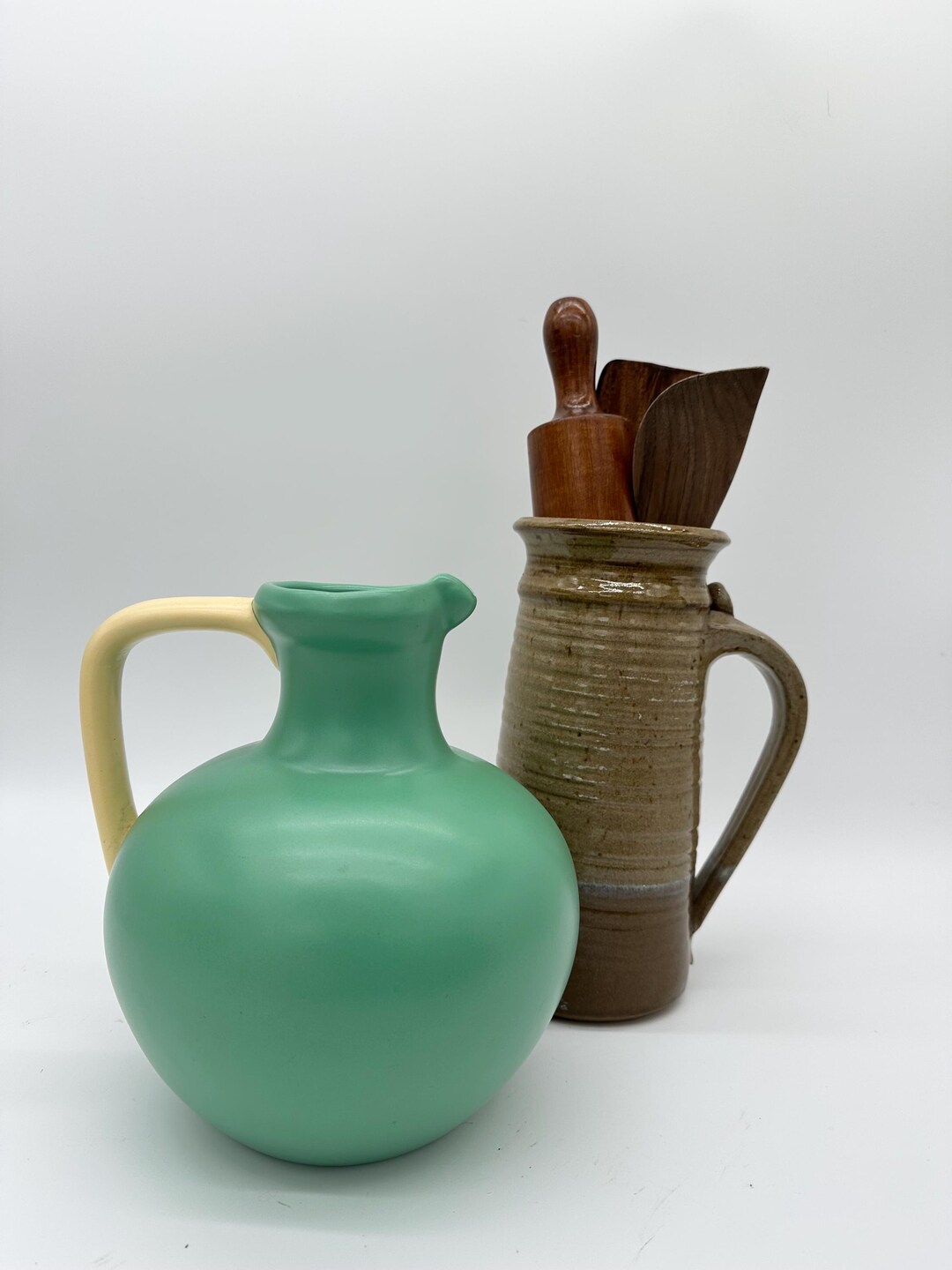 Choose-large Vintage Haeger Aqua Pitcher, 9" or Studio Pottery Pitcher ...
