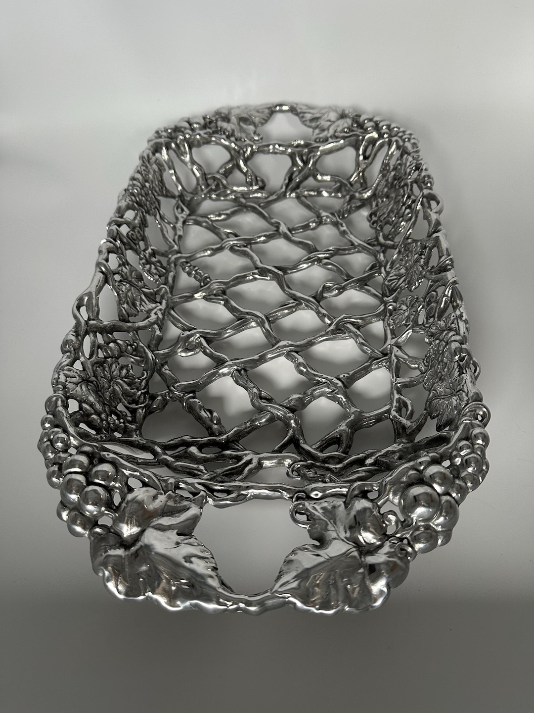 Arthur Court Signature Solid Aluminum Grapevine Casserole Serving Dish ...