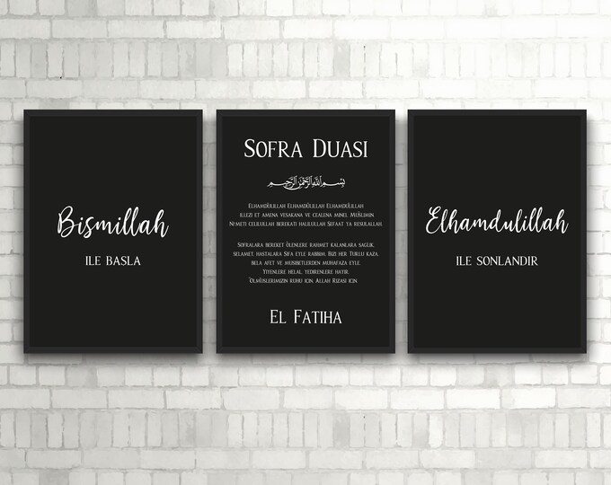 Sofra Duasi Cay Marmor Poster Set - Etsy.de