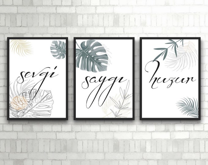 Sevgi Saygi Huzur Poster islamic Wandschmuck Wanddeko - Etsy.de