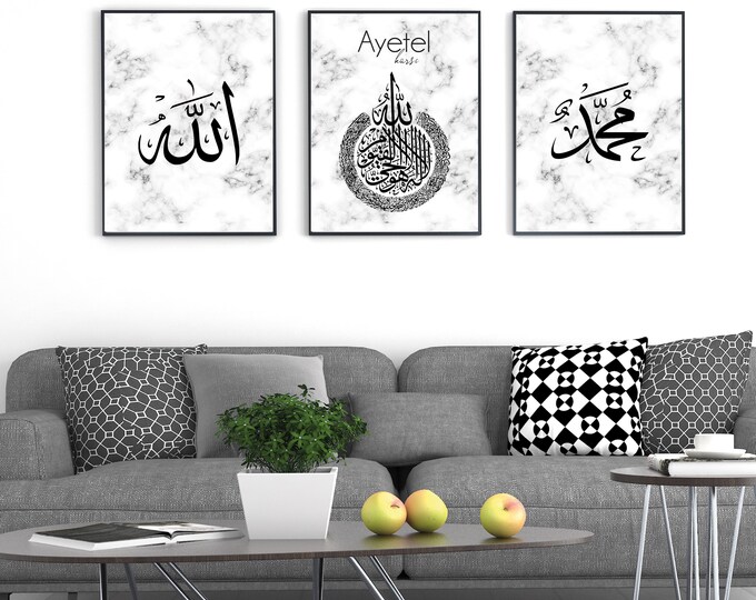 Sofra Duasi Cay Marmor Poster Set - Etsy.de