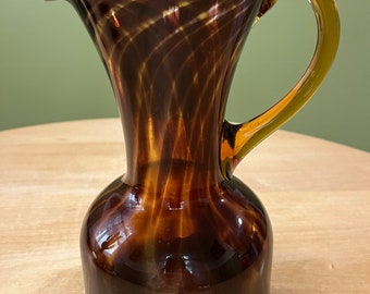 Amber Glass Pitcher - Etsy
