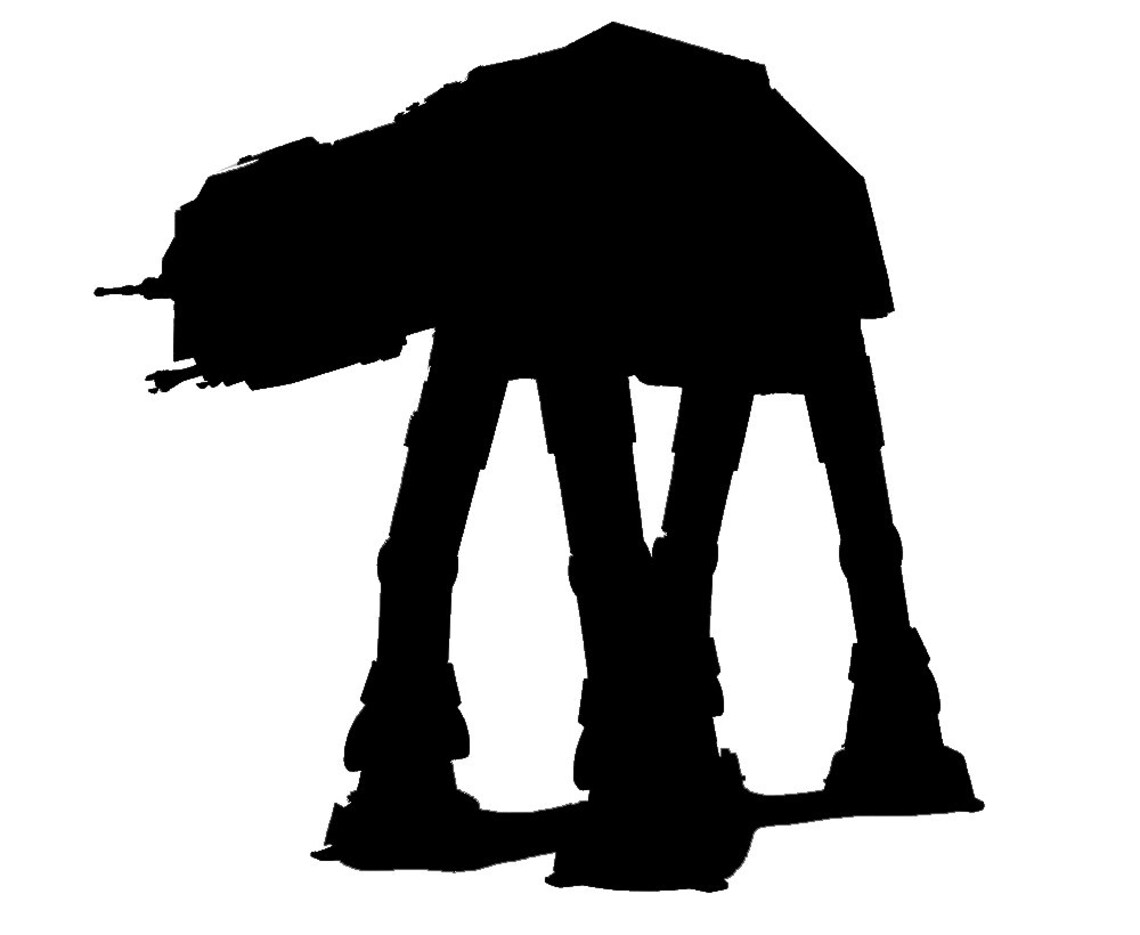 Star Wars AT-AT Outline Sticker Decal for Car Window & Console | Etsy
