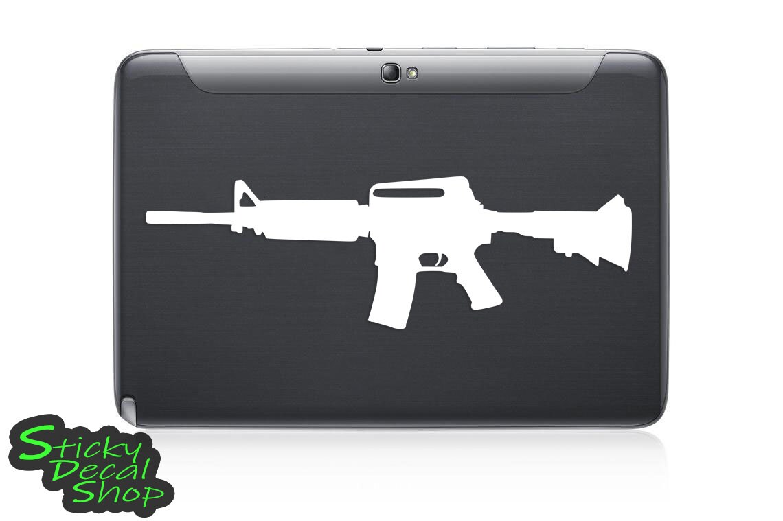 AR-15 Rifle Gun Decal for Car Window & Laptop | Etsy