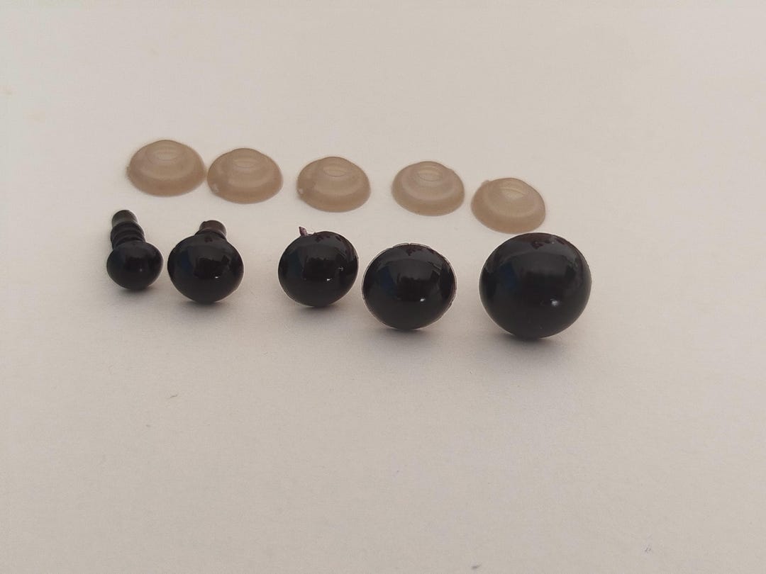 Black Safety Eyes Round 6 to 12 Mm Sold in Packs. Eyes for Amigurumi ...