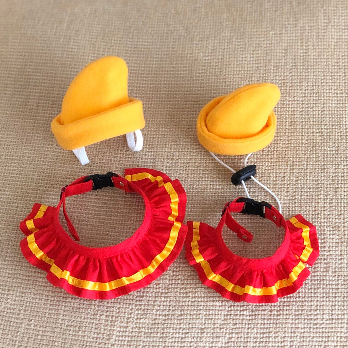 Red ruffle collar for pet bunny rabbit and other small pets | Etsy