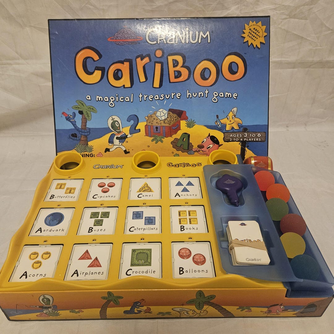 CRANIUM CARIBOO Board Game Complete Magical Treasure Hunt 42 Cards W ...