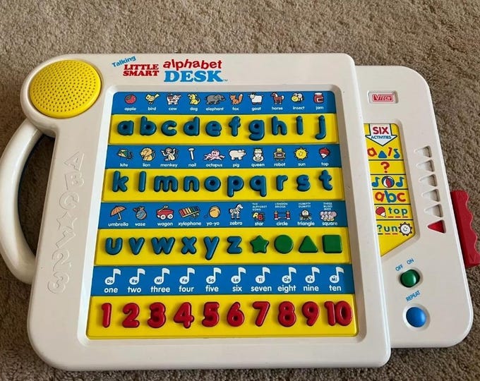 Vtech Talking Little Smart Alphabet Desk Learning Toy Works! Vintage ...