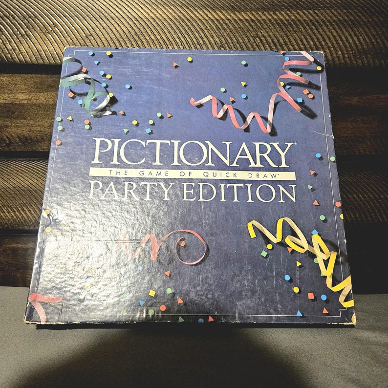 VINTAGE Pictionary Party Edition Game COMPLETE 1989 Classic Drawing ...