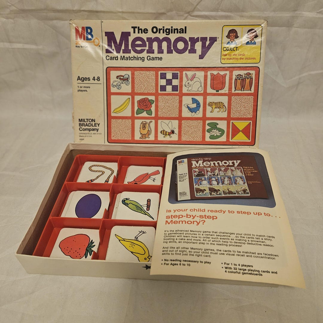 Milton Bradley the Original Memory Game 1980 Vintage Complete - Etsy