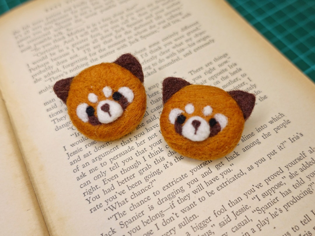 Needle Felted Red Panda Brooch, Pin, Handmade Pure New Zealand Wool ...