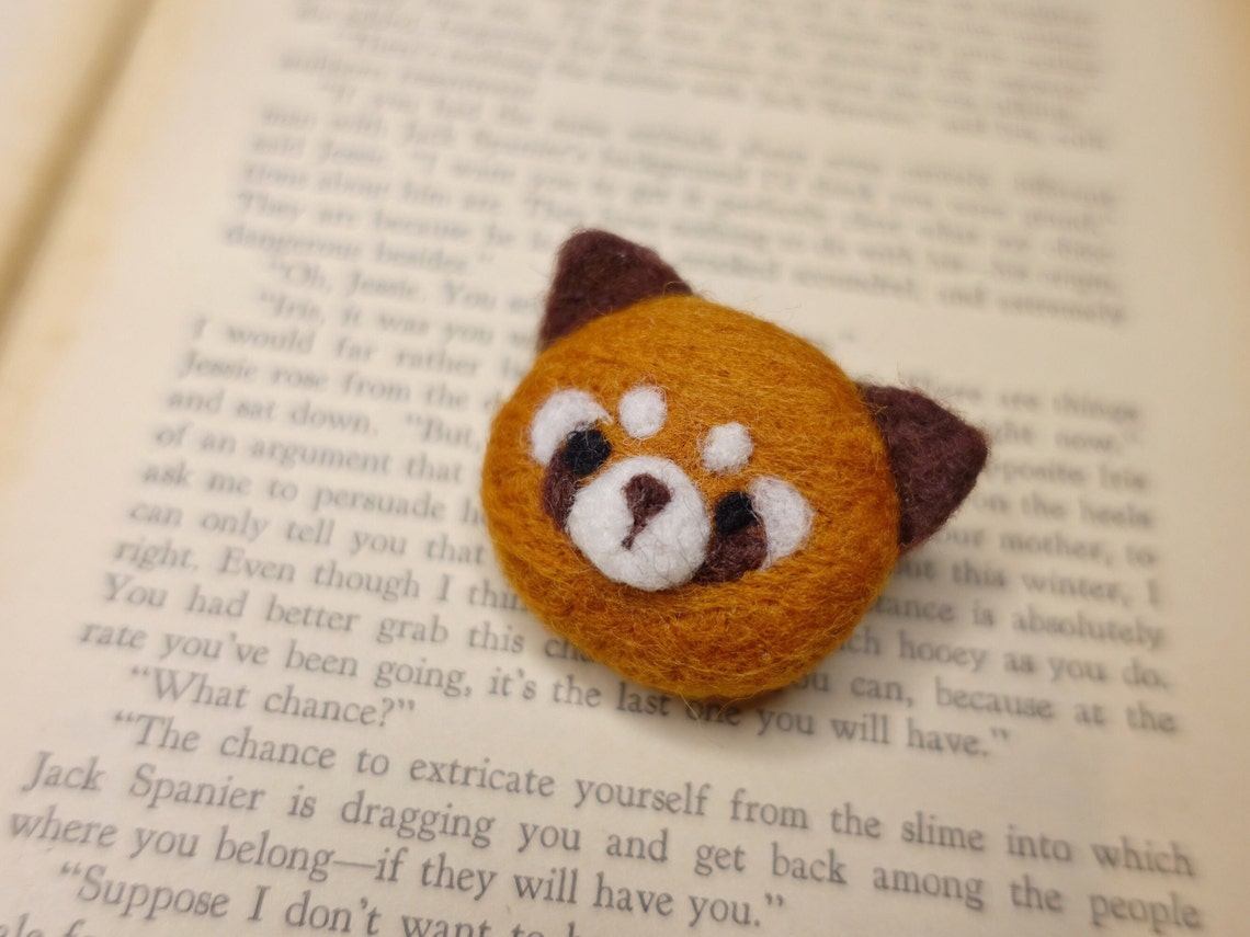 Needle Felted Red Panda Brooch, Pin, Handmade Pure New Zealand Wool ...