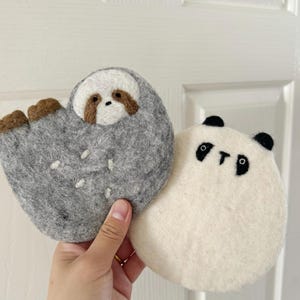 Hand Felted Coasters, Cup Mat, Cat Coaster, Duck Coaster, Frog Coaster ...