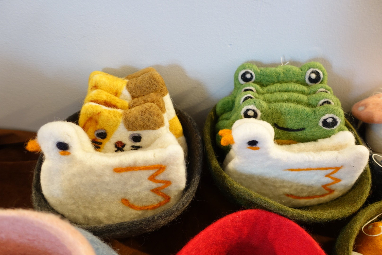 Hand Felted Coasters, Cup Mat, Cat Coaster, Duck Coaster, Frog Coaster ...