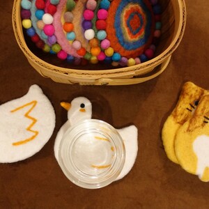 Hand Felted Coasters, Cup Mat, Cat Coaster, Duck Coaster, Frog Coaster ...