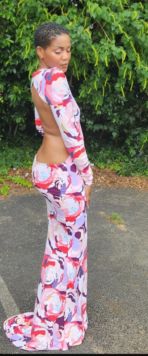 Open Back Dress/backless Dress Pattern|read Item Detail Before Purchase ...