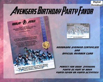 Avengers Certificate - Etsy