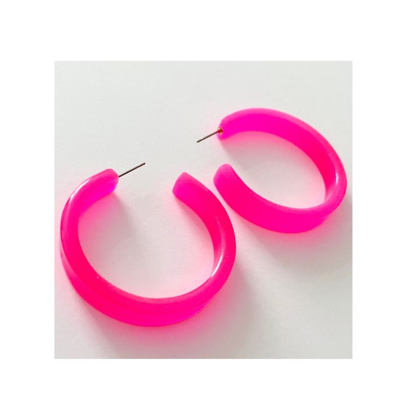 Colourful Hoop Earrings - Etsy UK