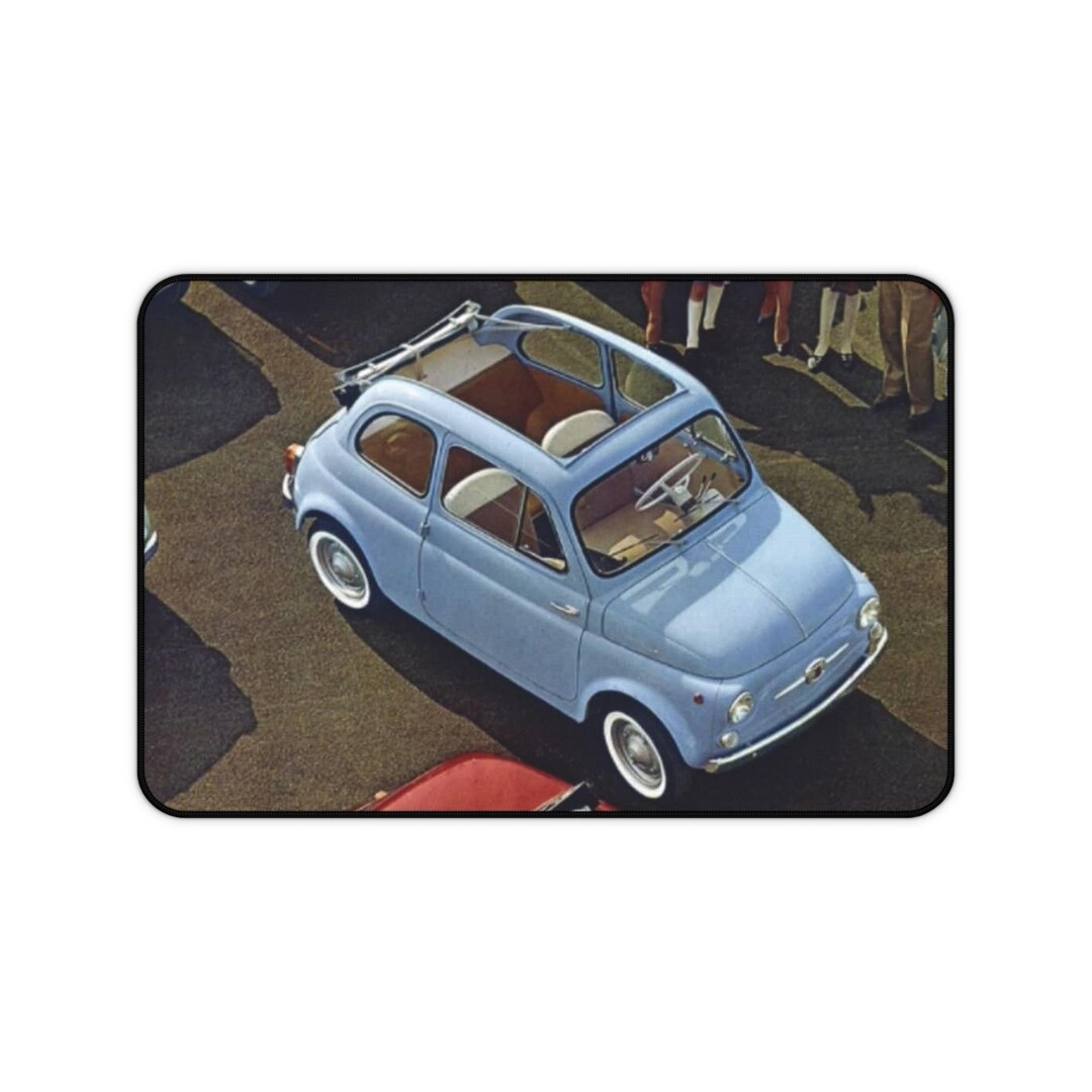 Vintage Car Desk Mat - Retro Workspace Decor, Office Gift, 100% ...