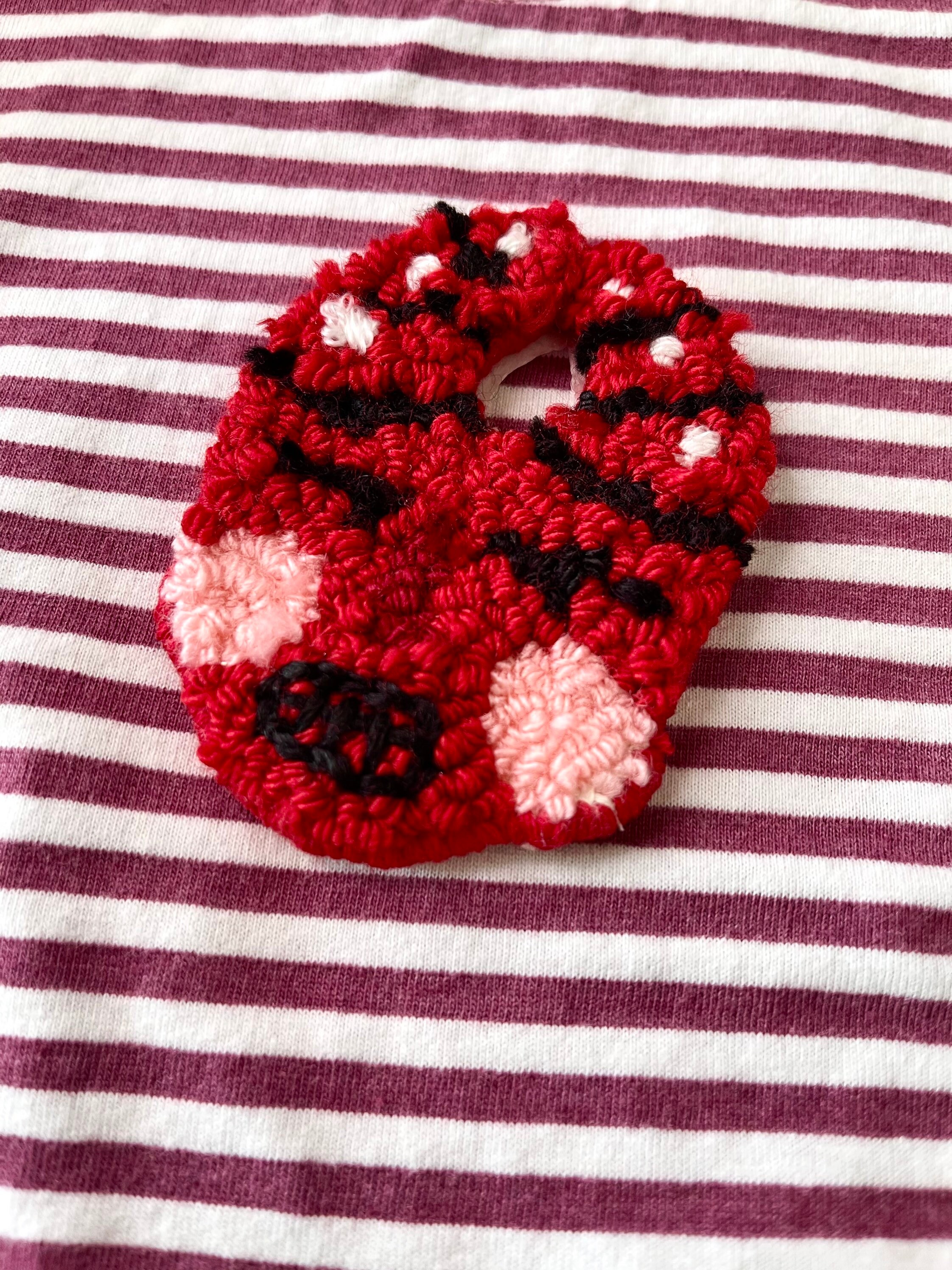 Diablito Punch Needle Patch handmade patch iron on patch | Etsy