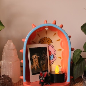 The Milagros Shrine, Handmade Clay Shrine, Hand Painted Mini Shrine ...