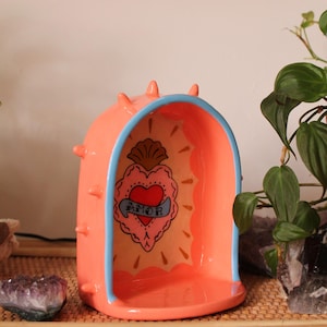 The Milagros Shrine, Handmade Clay Shrine, Hand Painted Mini Shrine ...