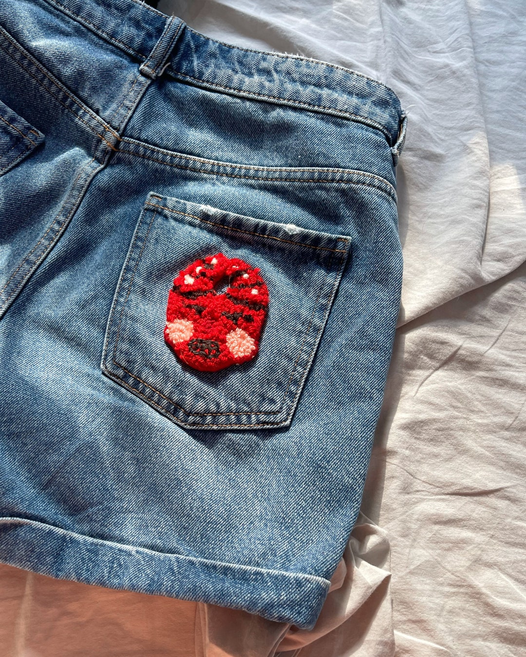 Diablito Punch Needle Patch Handmade Patch Iron on Patch - Etsy