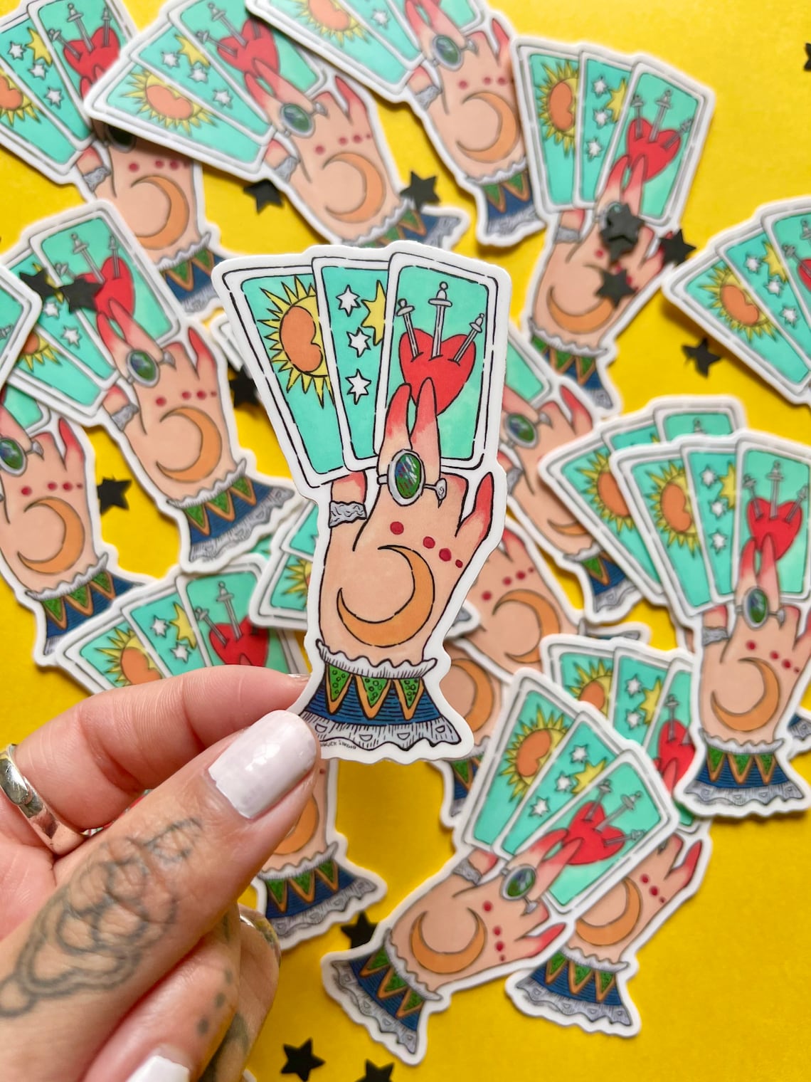 Tarot Cards Sticker vinyl sticker Matte tarot sticker | Etsy