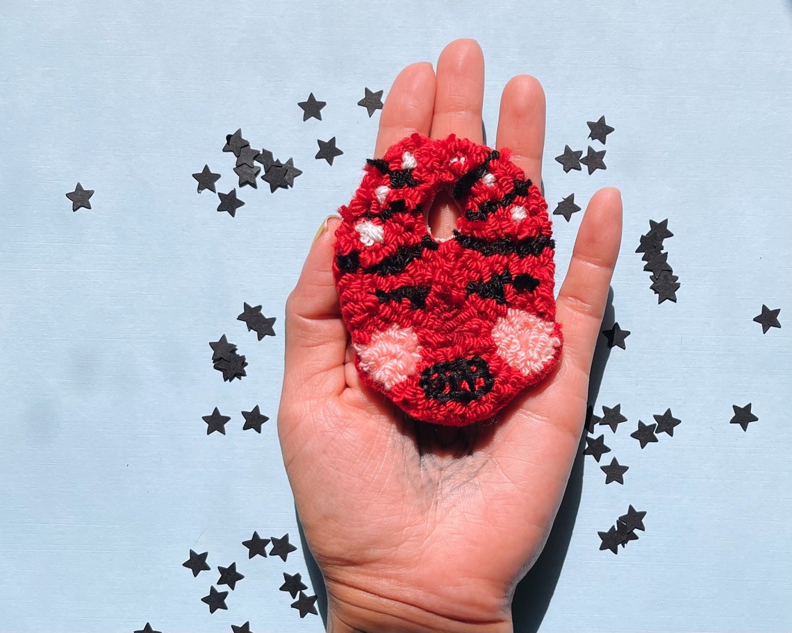 Diablito Punch Needle Patch Handmade Patch Iron on Patch | Etsy