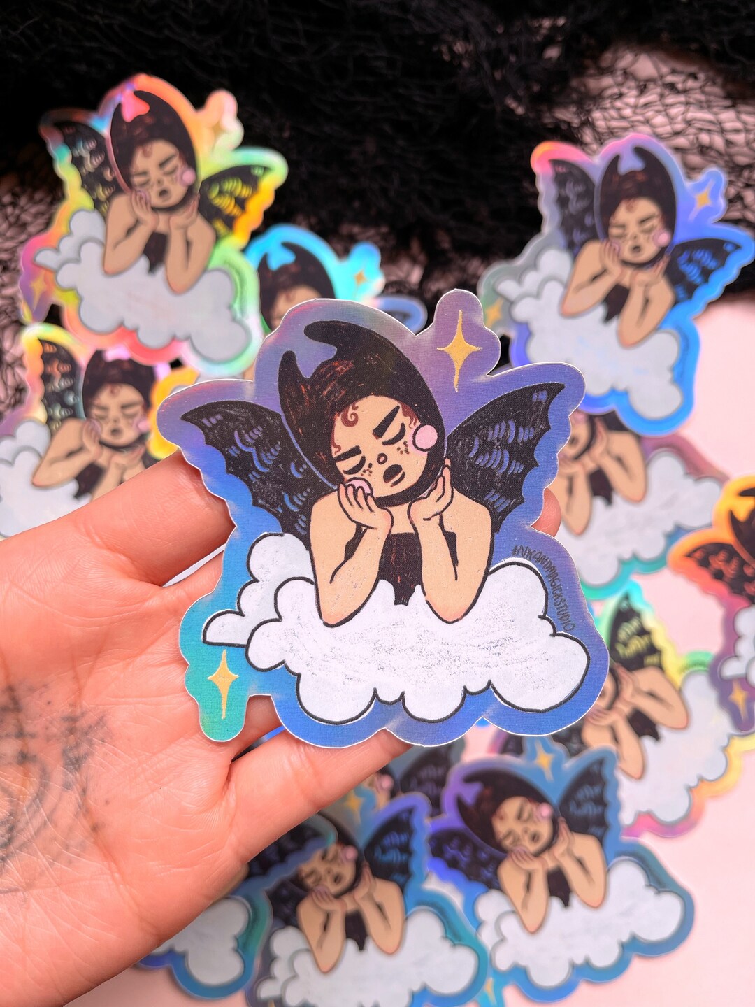 Sweet Baby Devil Sticker, Vinyl Sticker, Holographic Sticker, Latina ...